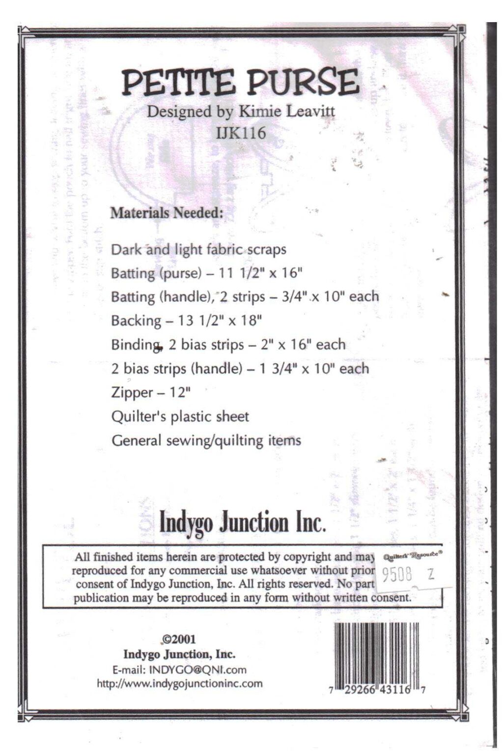 Indygo Junction Indygo Junction IJK116 Petite Purse Size: One Uncut ...