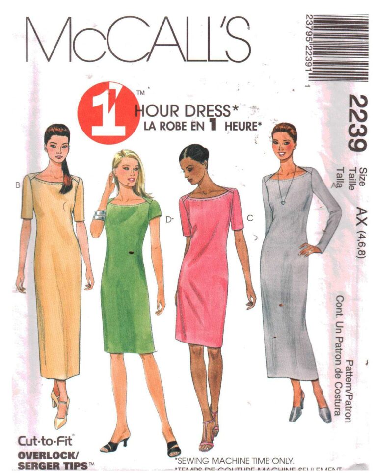 McCall's 2239 Dress Size: AX 4-6-8 Uncut Sewing Pattern