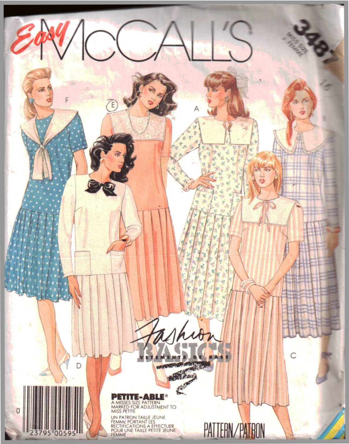McCall's 3487 Dress Size: 16 Used Sewing Pattern