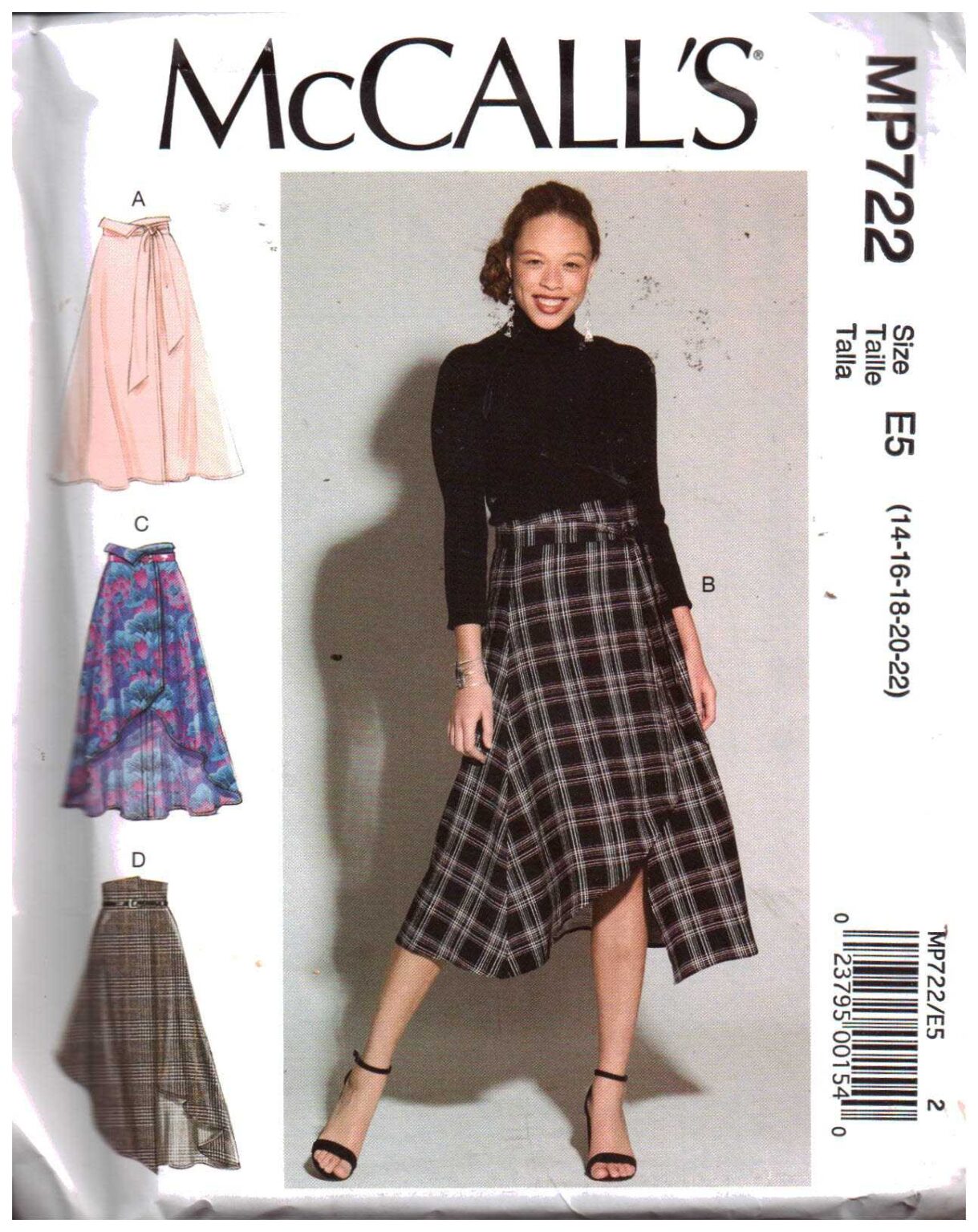 McCall's MP722 Skirts Size: E5 14-16-18-20-22 Uncut Sewing Pattern