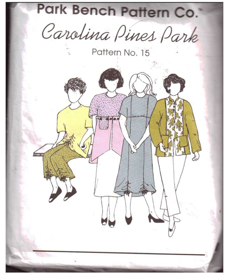 Park Bench Pattern Co. Carolina Pines Park 15 Size: All Uncut Sewing ...