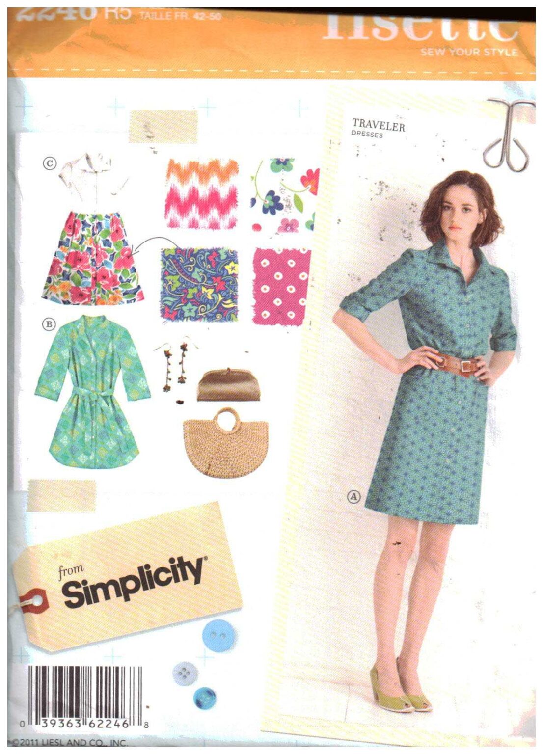 Simplicity 2246 Dress in three lengths Size: R5 14-22 Uncut Sewing Pattern