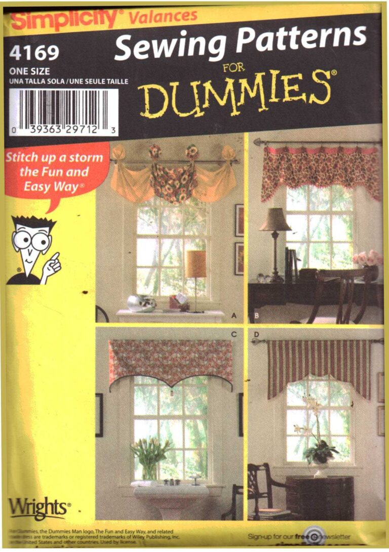Simplicity 4169 Window Treatments Size: One Uncut Sewing Pattern
