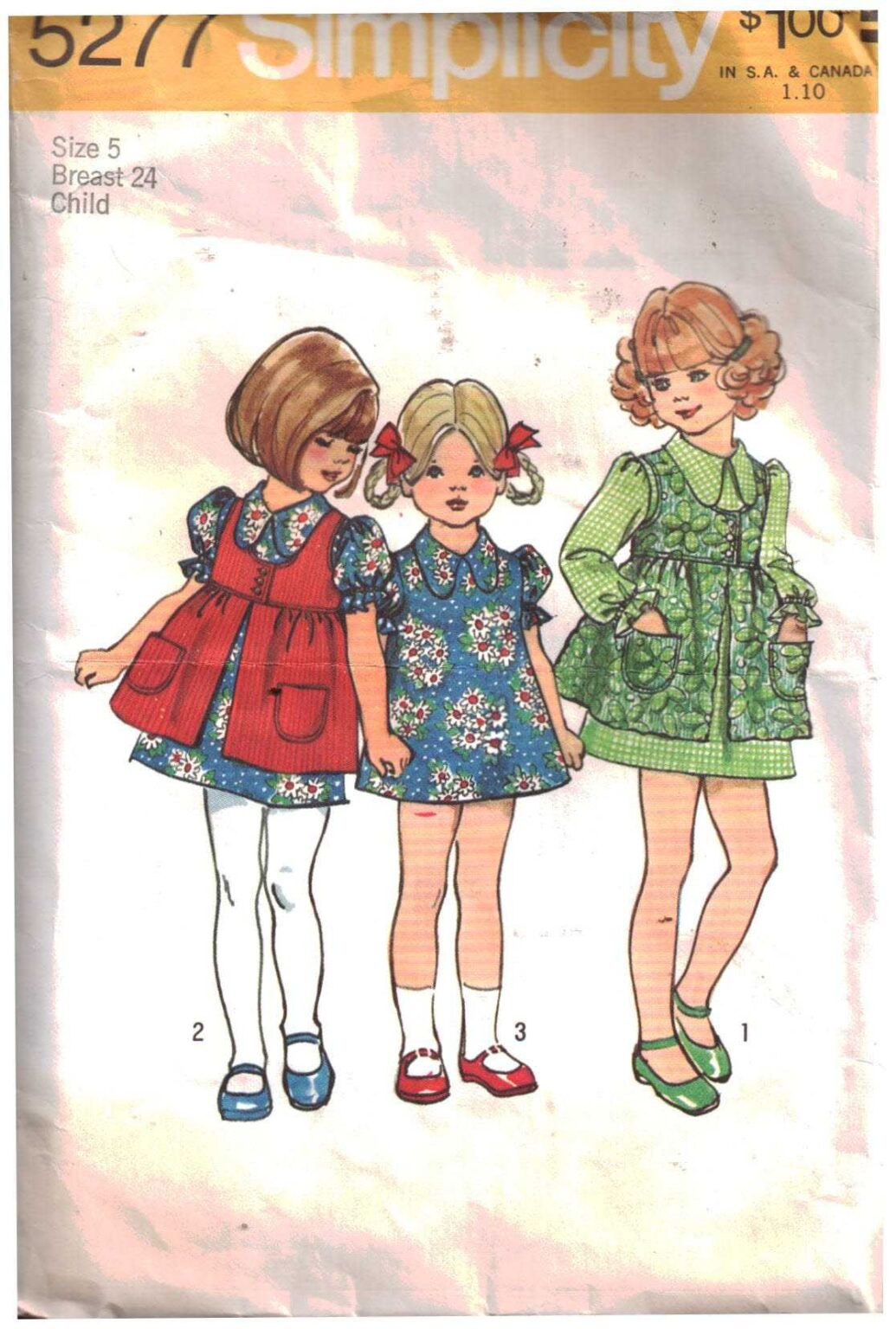 Simplicity 5277 Girl’s Dress, Smock Size: 5 Breast 24 Used Sewing ...