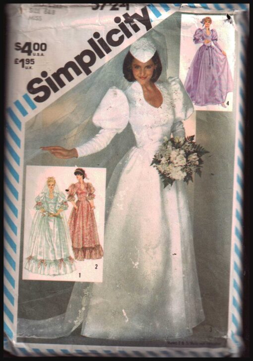 Simplicity 5724 Wedding Dress with detachable train, Bridesmaid Dress ...