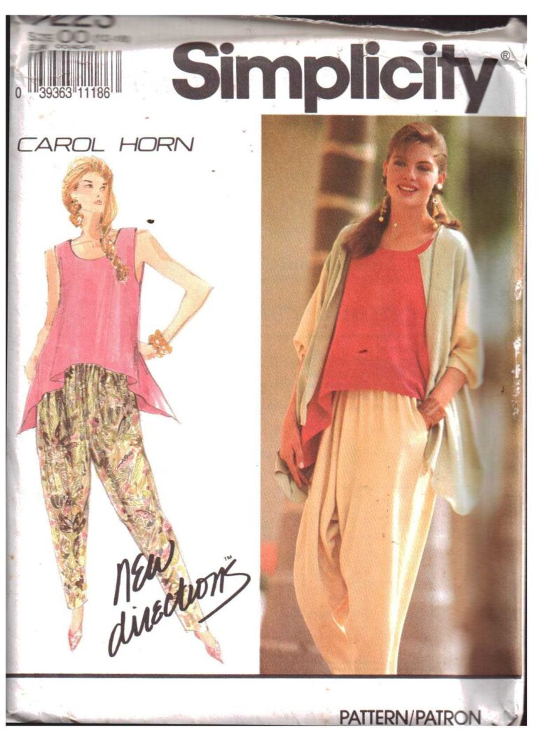 Simplicity 7223 Pants, Top, Jacket by Carol Horn Size: OO 12-18 Uncut ...
