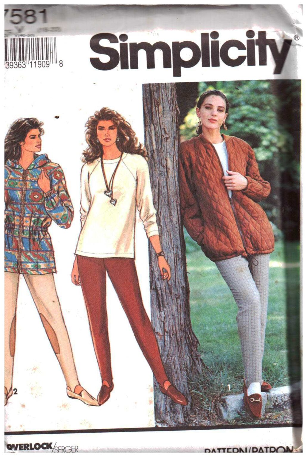 Simplicity 7581 Slim Pants, Top, Jacket with or without Hood Size: Y 18 ...