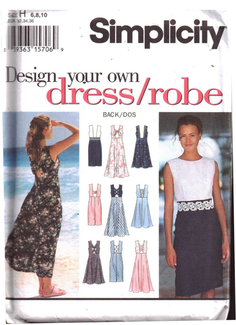 Simplicity 9107 Dress Size: H 6-8-10 Uncut Sewing Pattern