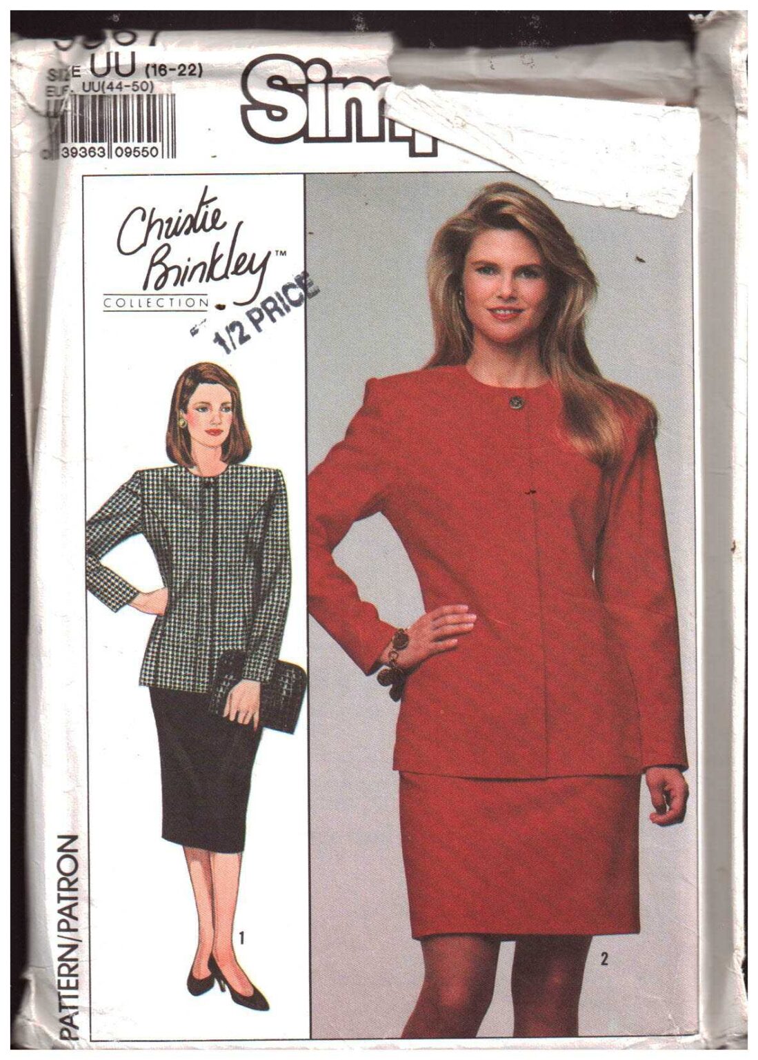Simplicity 9367 Suit - Skirt, Jacket by Christie Binkley Size: UU 16-22 ...