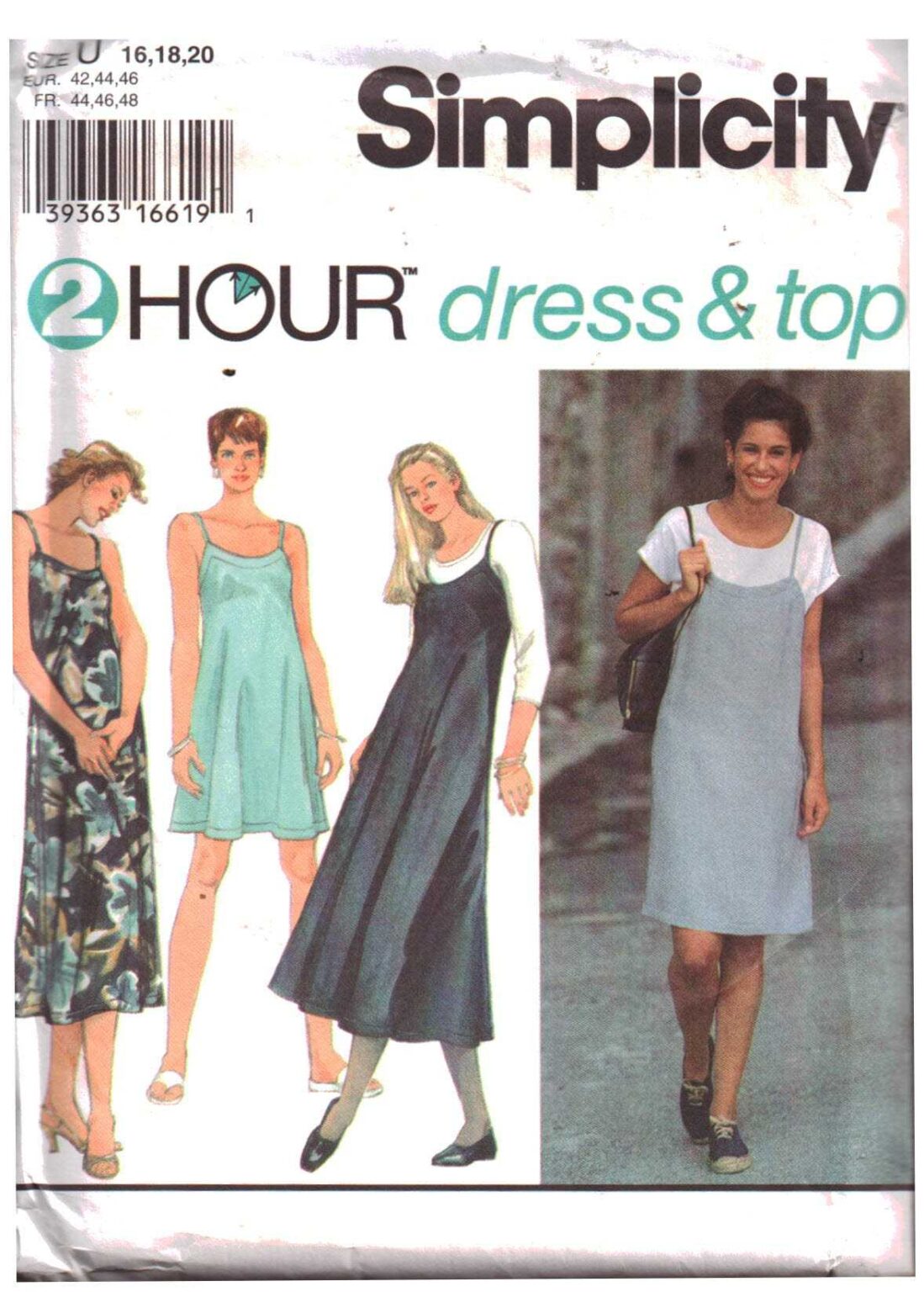 Simplicity 9415 Dress, Top Size: U 16-18-20 Uncut Sewing Pattern