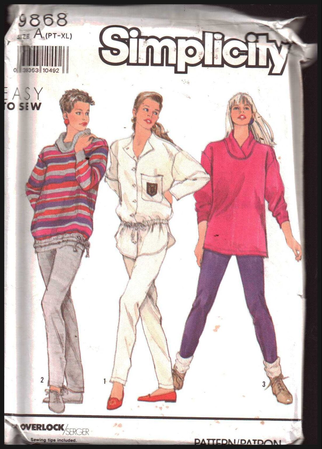Simplicity 9868 Pants, Top Size: A PT-XL Uncut Sewing Pattern