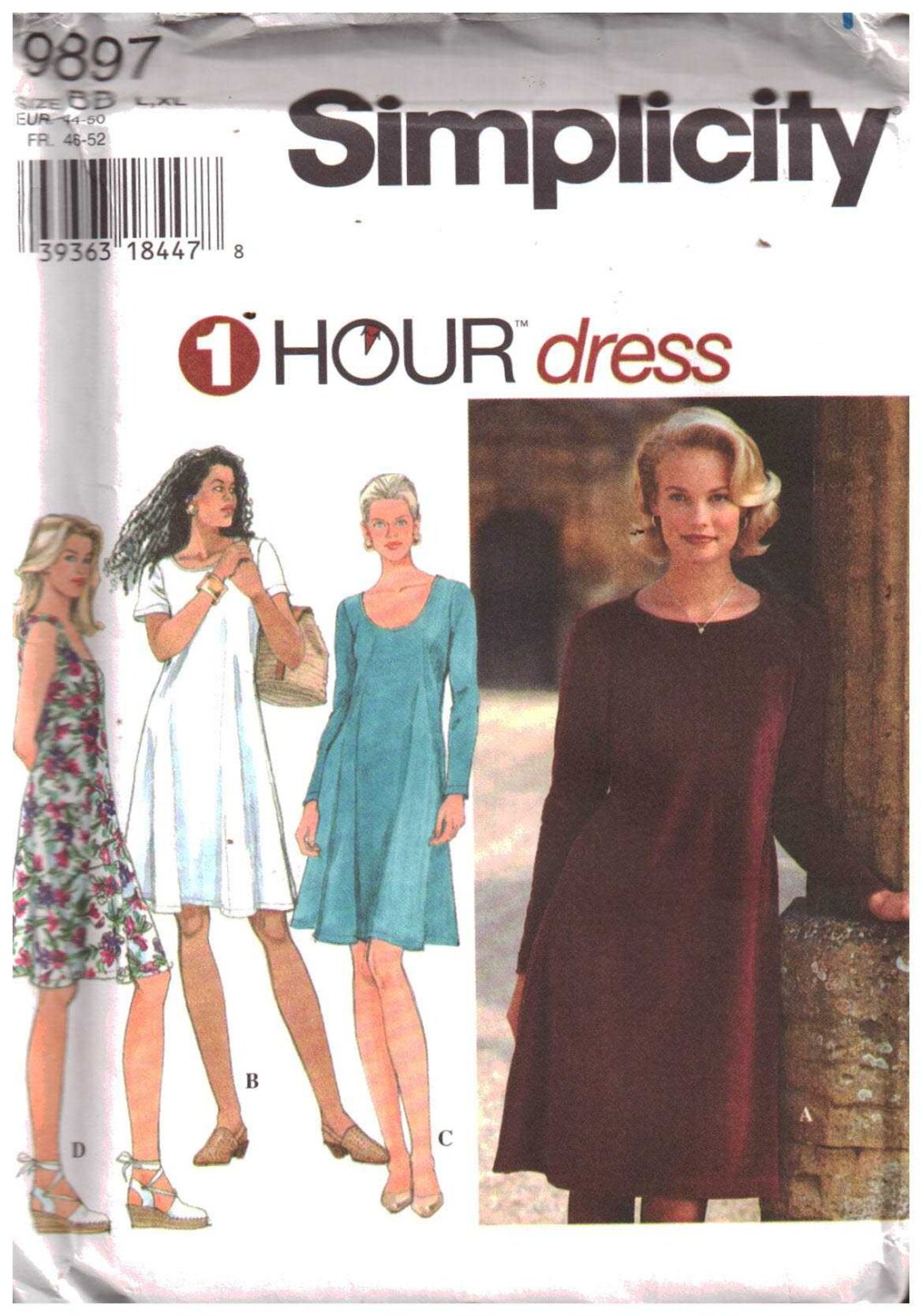 Simplicity 9897 Dress Size: BB XL-L Uncut Sewing Pattern