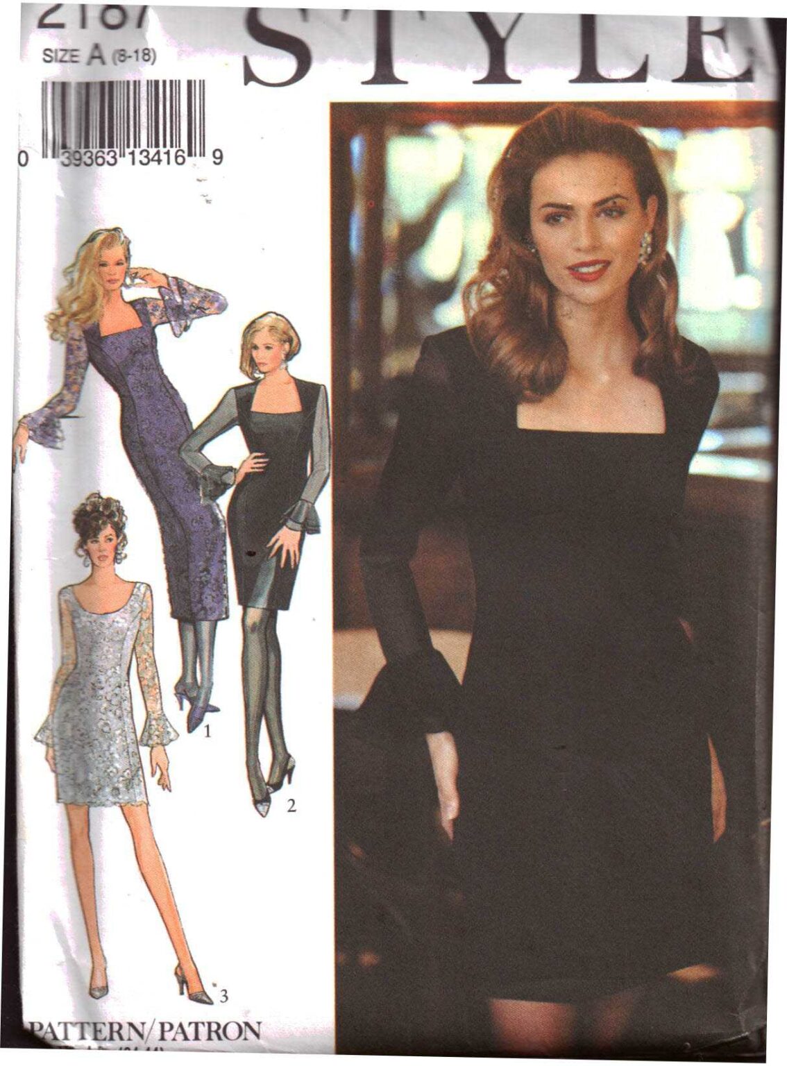 Style 2187 Evening Dress Size: A 8-18 Uncut Sewing Pattern