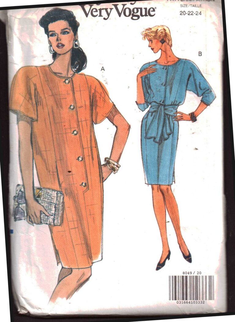 Vogue 8049 Dress Size: 20-22-24 Uncut Sewing Pattern