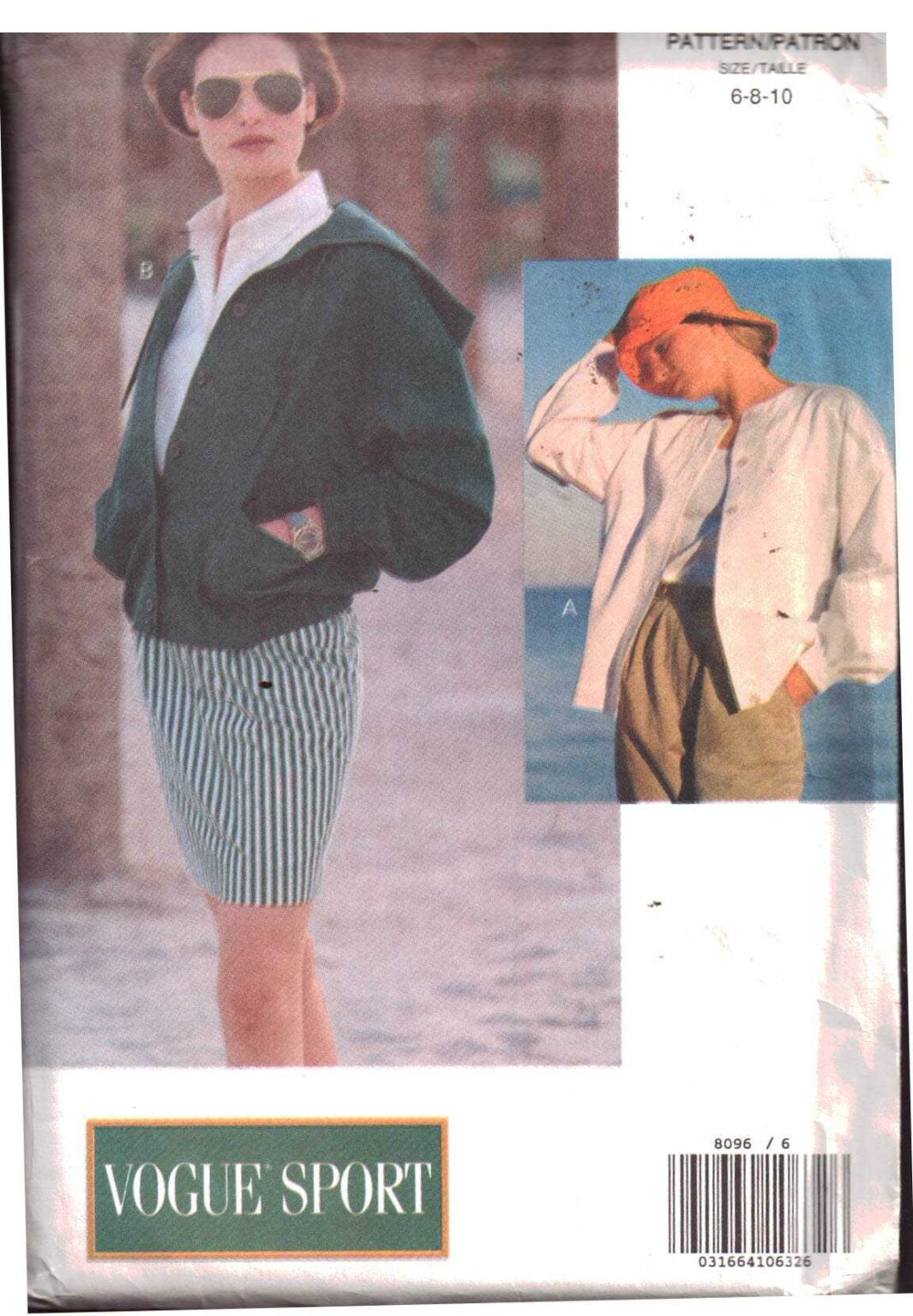 Vogue 8096 Jacket Size: 6-8-10 Uncut Sewing Pattern