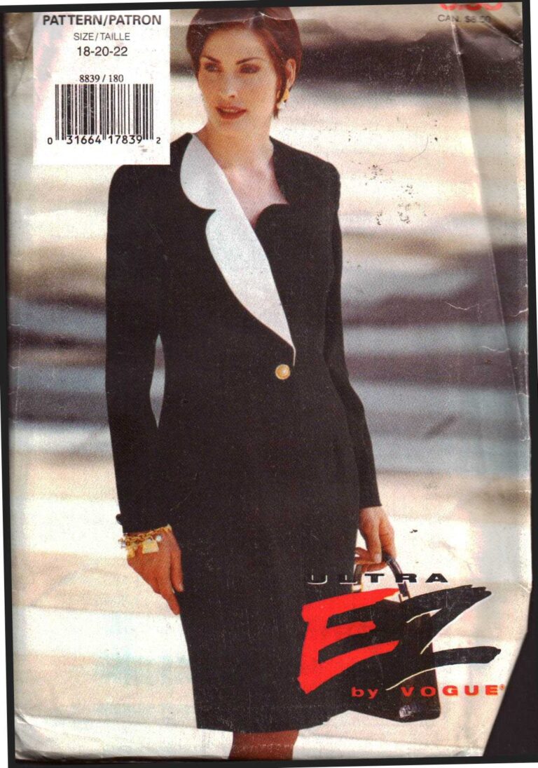Vogue 8839 Dress Size: 18-20-22 Uncut Sewing Pattern
