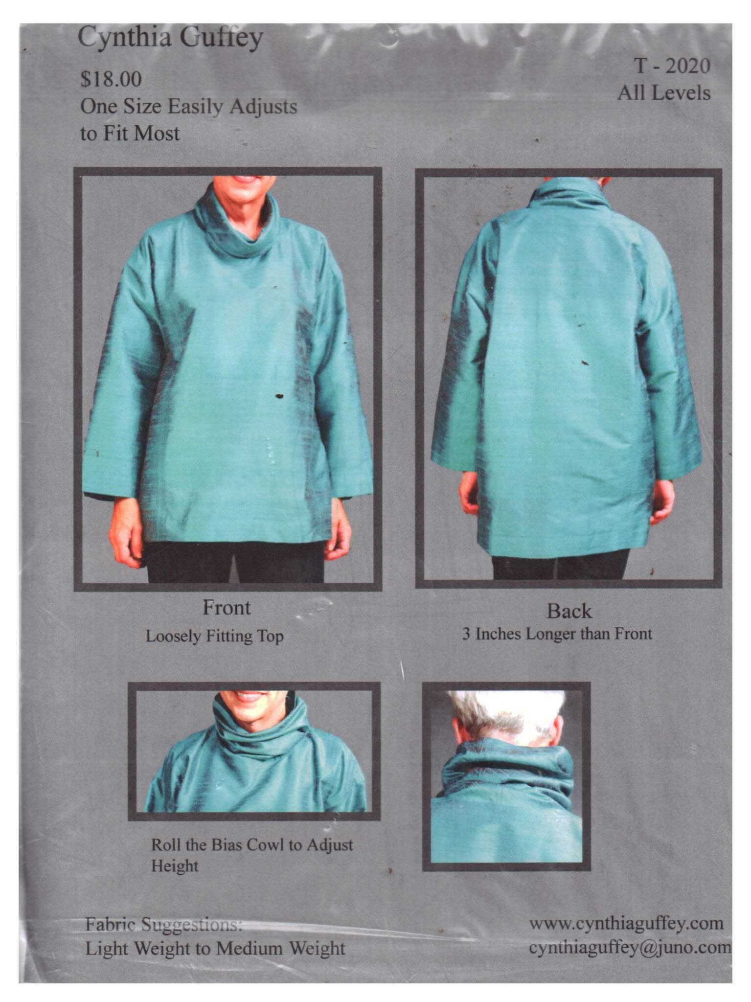 Cynthia Guffey T-2020 Top Size: All Uncut Sewing Pattern – Pattern-Walk