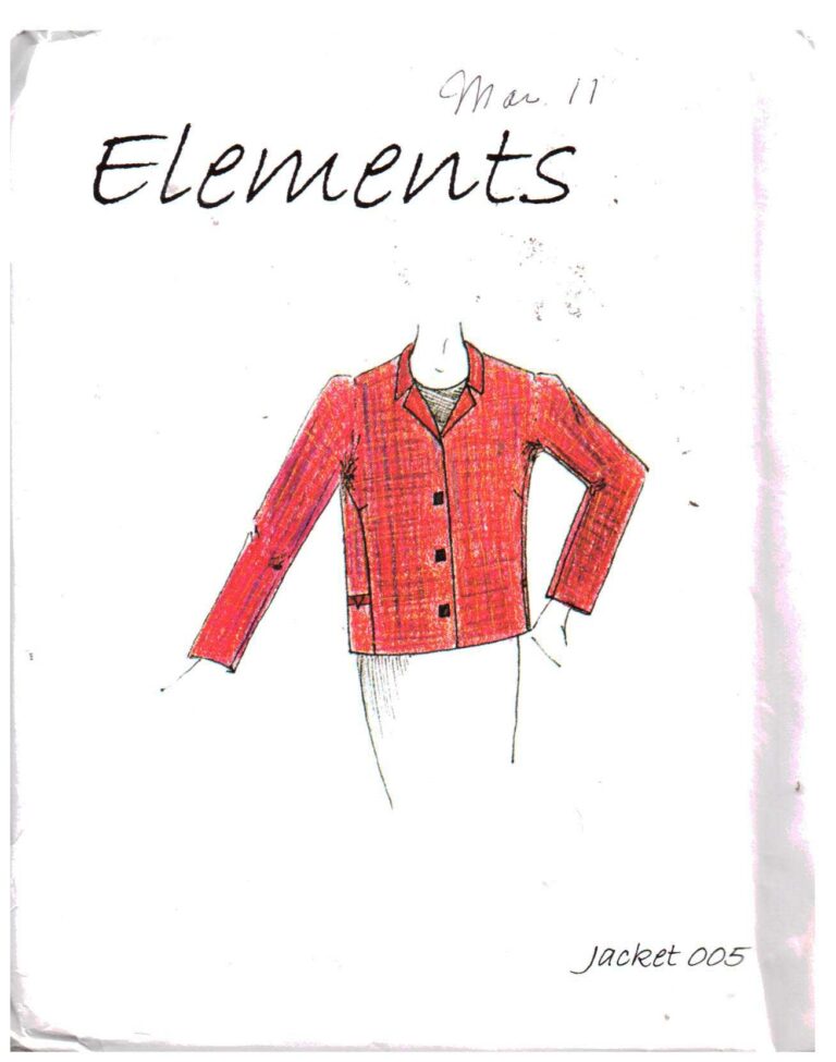 Elements 005 Jacket Size: XS-XXL Uncut Sewing Pattern