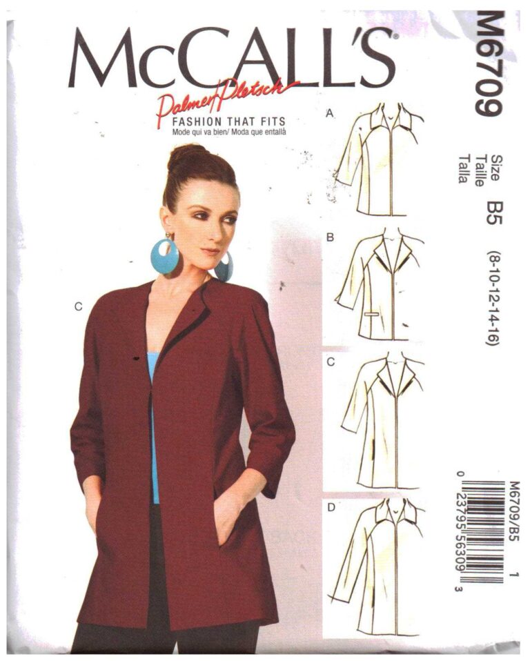 McCall's M6709 Jackets by Palmer Pletsch Size: B5 8-10-12-14-16 Uncut ...