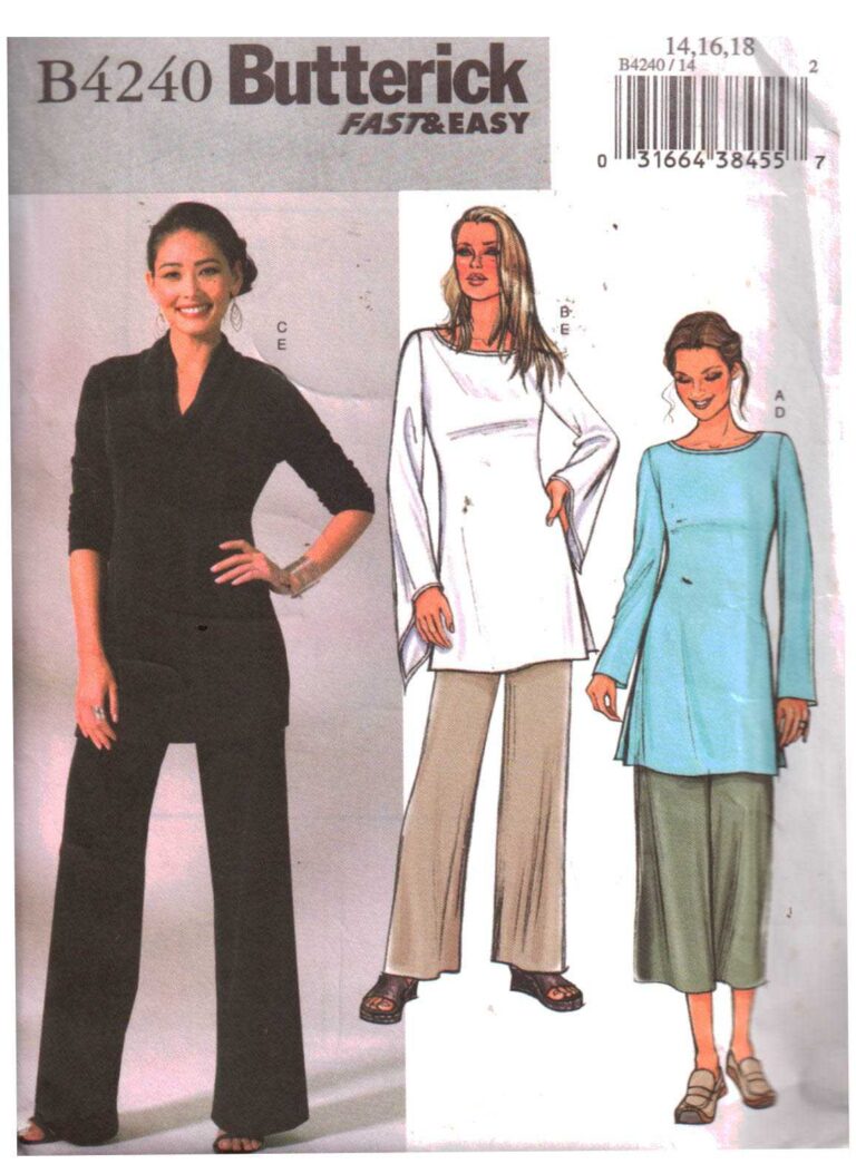 Butterick Butterick B4240 Tunics, Pants Size: 14-16-18 Uncut Sewing Pattern