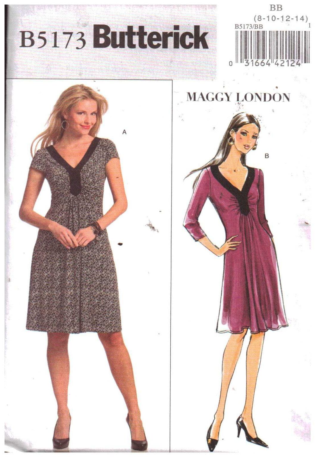 Butterick Butterick B5173 Dress by Maggy LondonSize: BB 8-10-12-14 ...