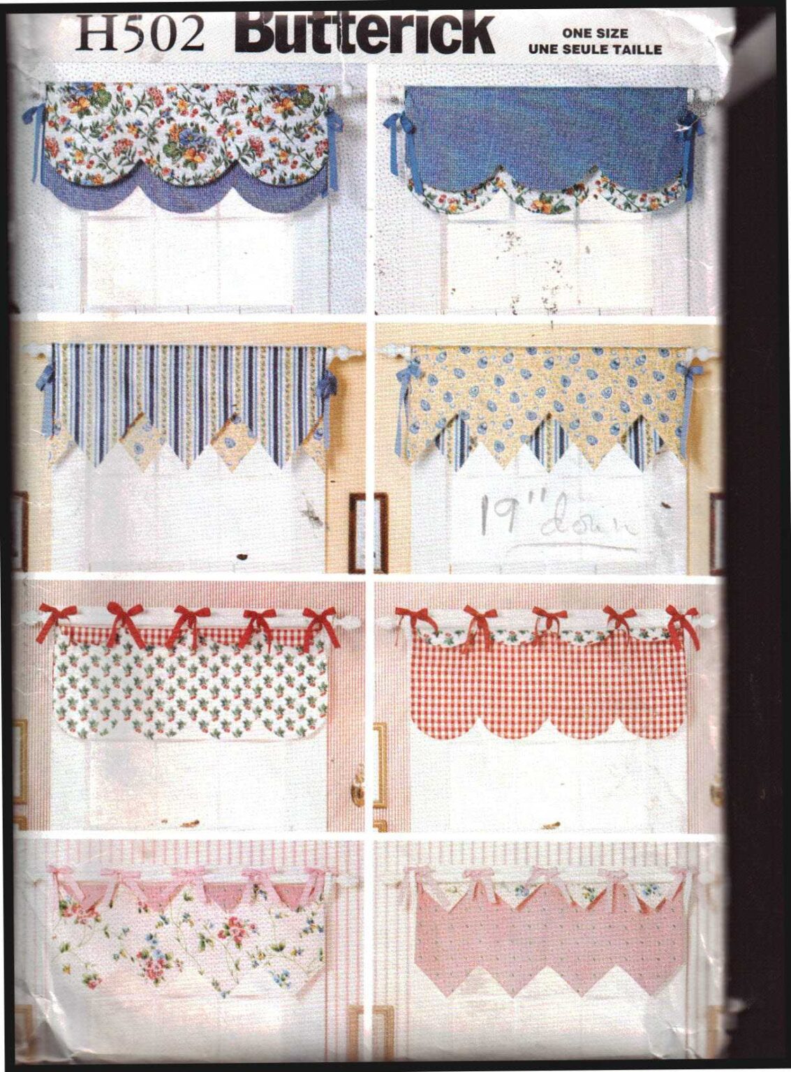 Butterick Butterick H502 Reversible Window Valances Size: One Uncut ...