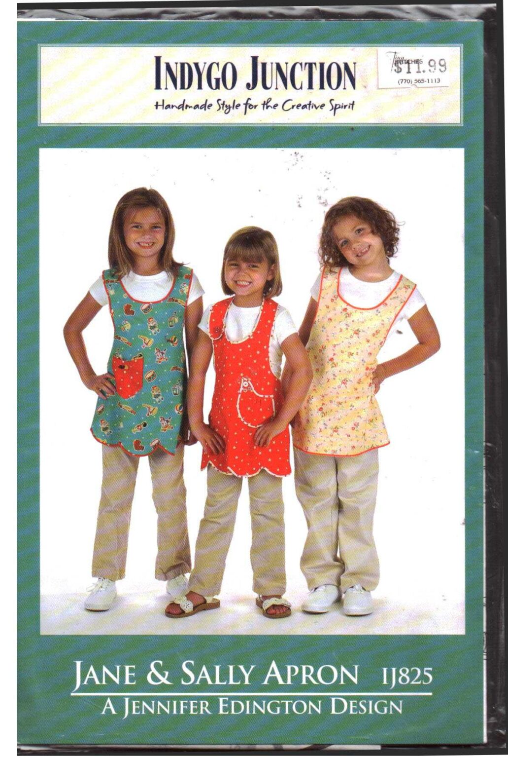Indygo Junction IJ825 Jane & Sally Apron Size: All Uncut Sewing Pattern