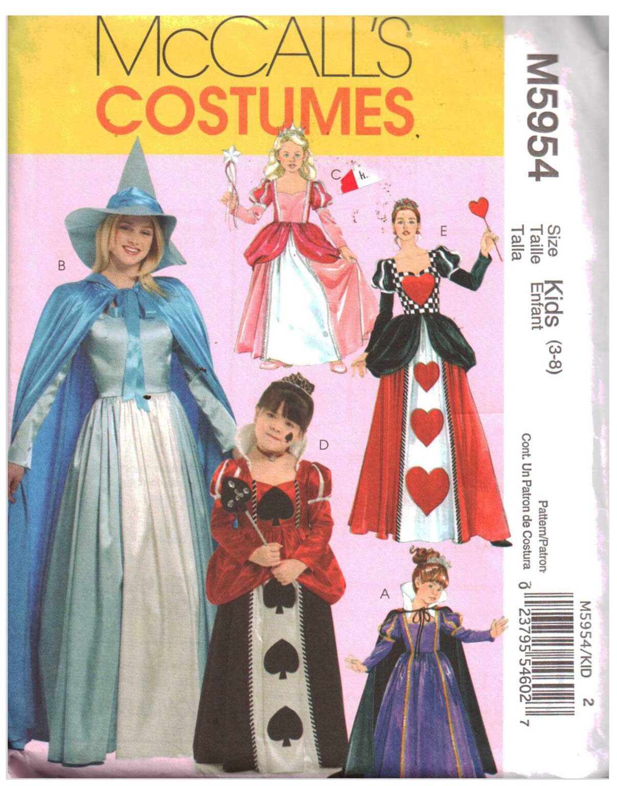 McCall's M5954 Girls' Storybook Costumes Size: 3-8 Uncut Sewing Pattern