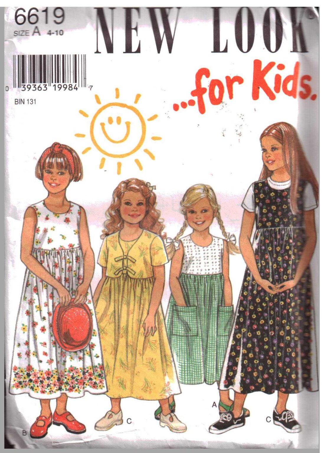 New Look 6619 Girls' Dress, Jacket Size: A 4-10 Uncut Sewing Pattern