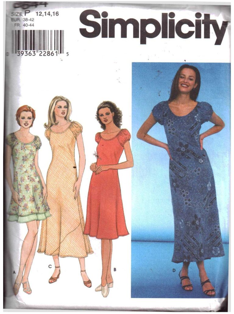 Simplicity 8644 Bias Dresses Size: P 12-14-16 Uncut Sewing Pattern ...
