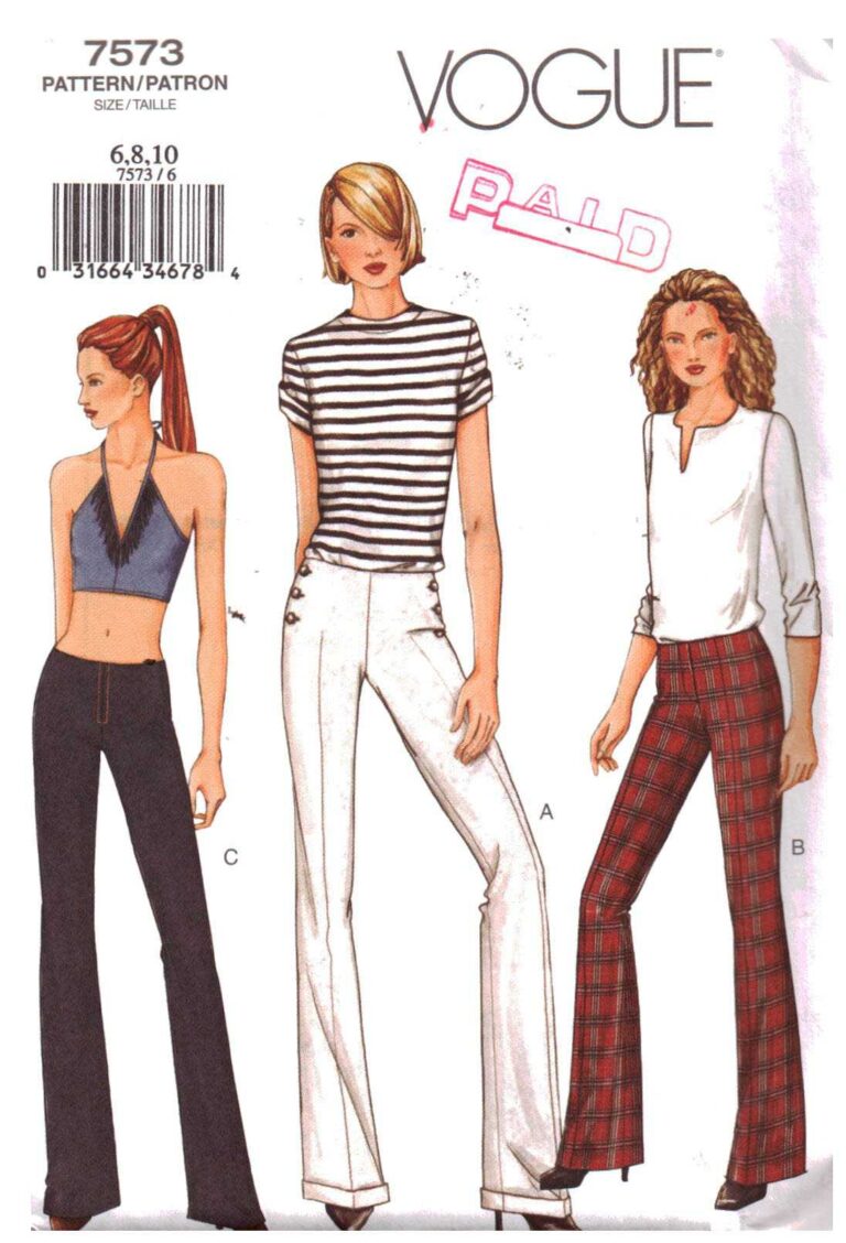 Vogue 7573 Pants Size: 6-8-10 or 12-14-16 Uncut Sewing Pattern