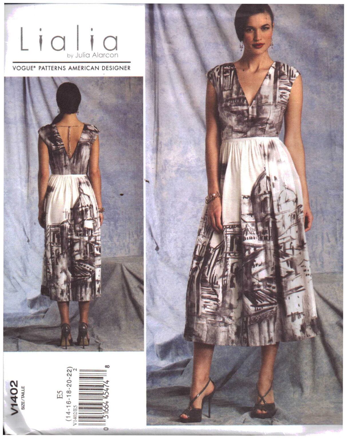 Vogue V1402 Dress by Julia Alarcon Size: E5 14-16-18-20-22 Uncut Sewing ...