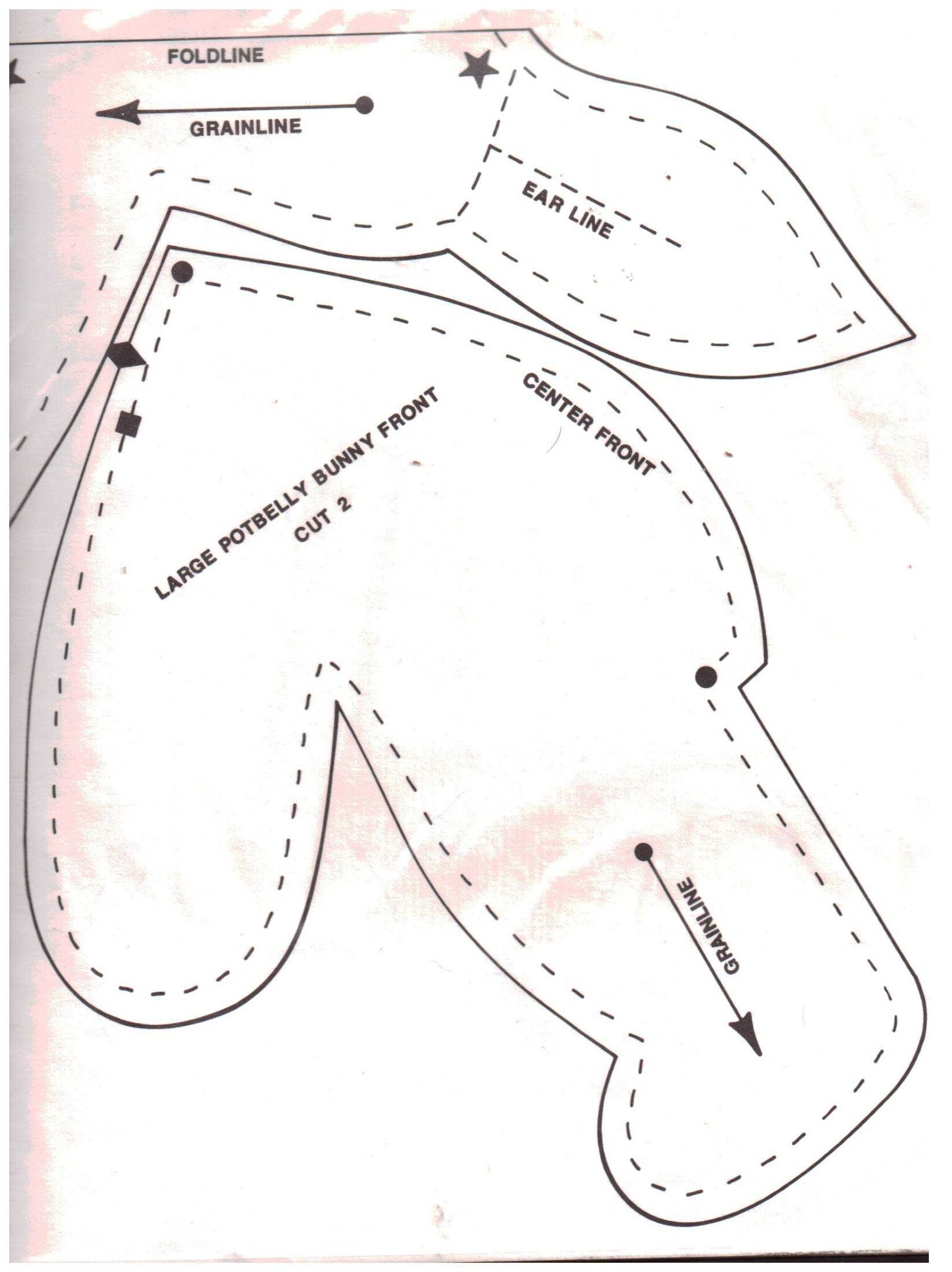 Animal Crackers Pattern Co Potbelly Bunnies Size: 9,11" Uncut Sewing ...