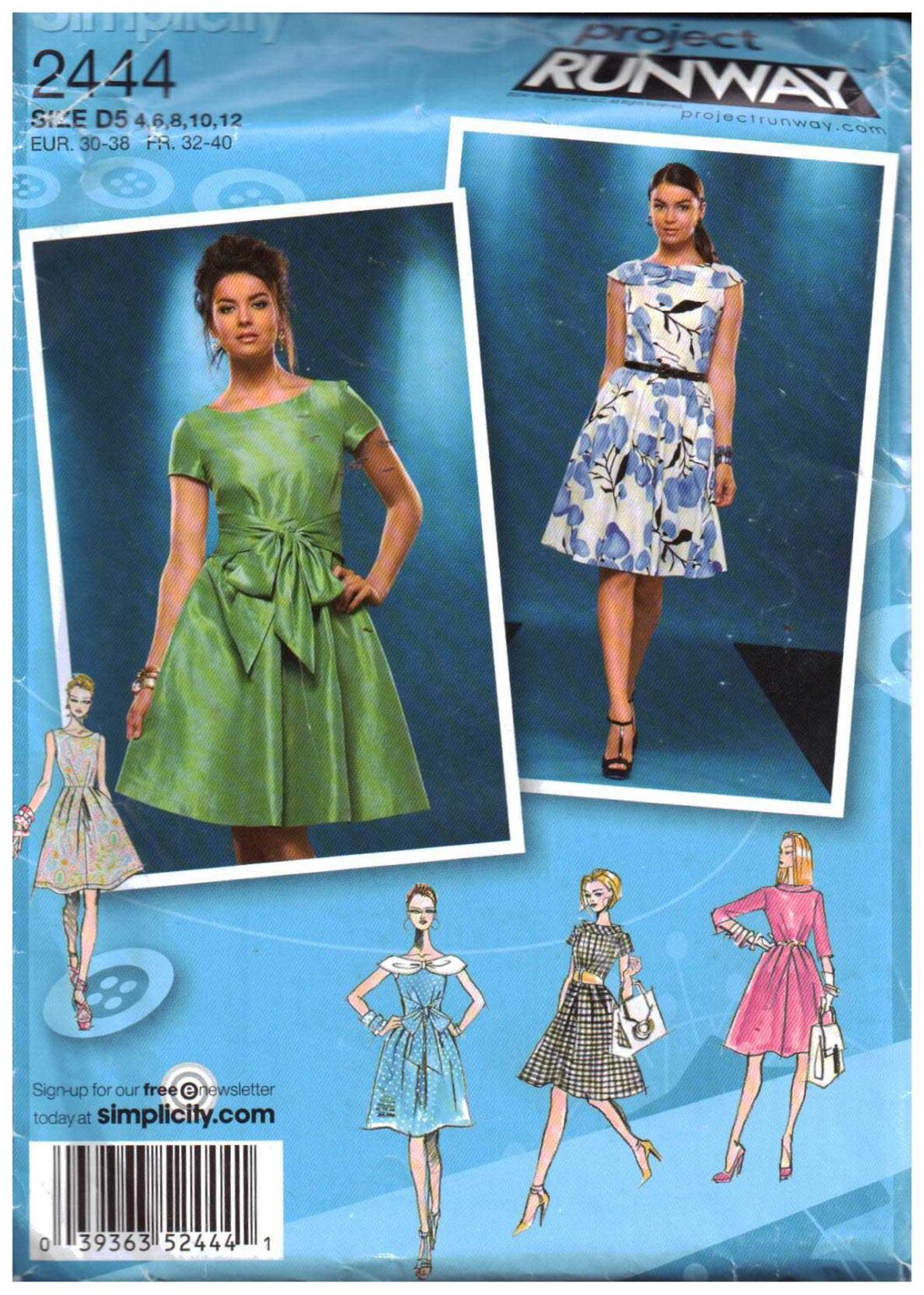 Simplicity 2444 Dress Size: D5 4-12 Uncut Sewing Pattern
