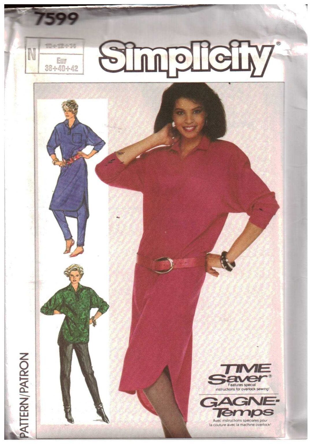Simplicity 7599 Pants, Shirt, Dress Size: H 6-8-10 or N 10-12-14 or U ...